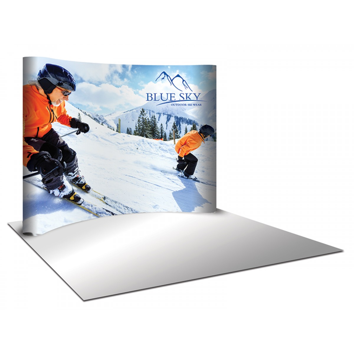 10' wide x 8' high Curved Pop Up Trade Show Display