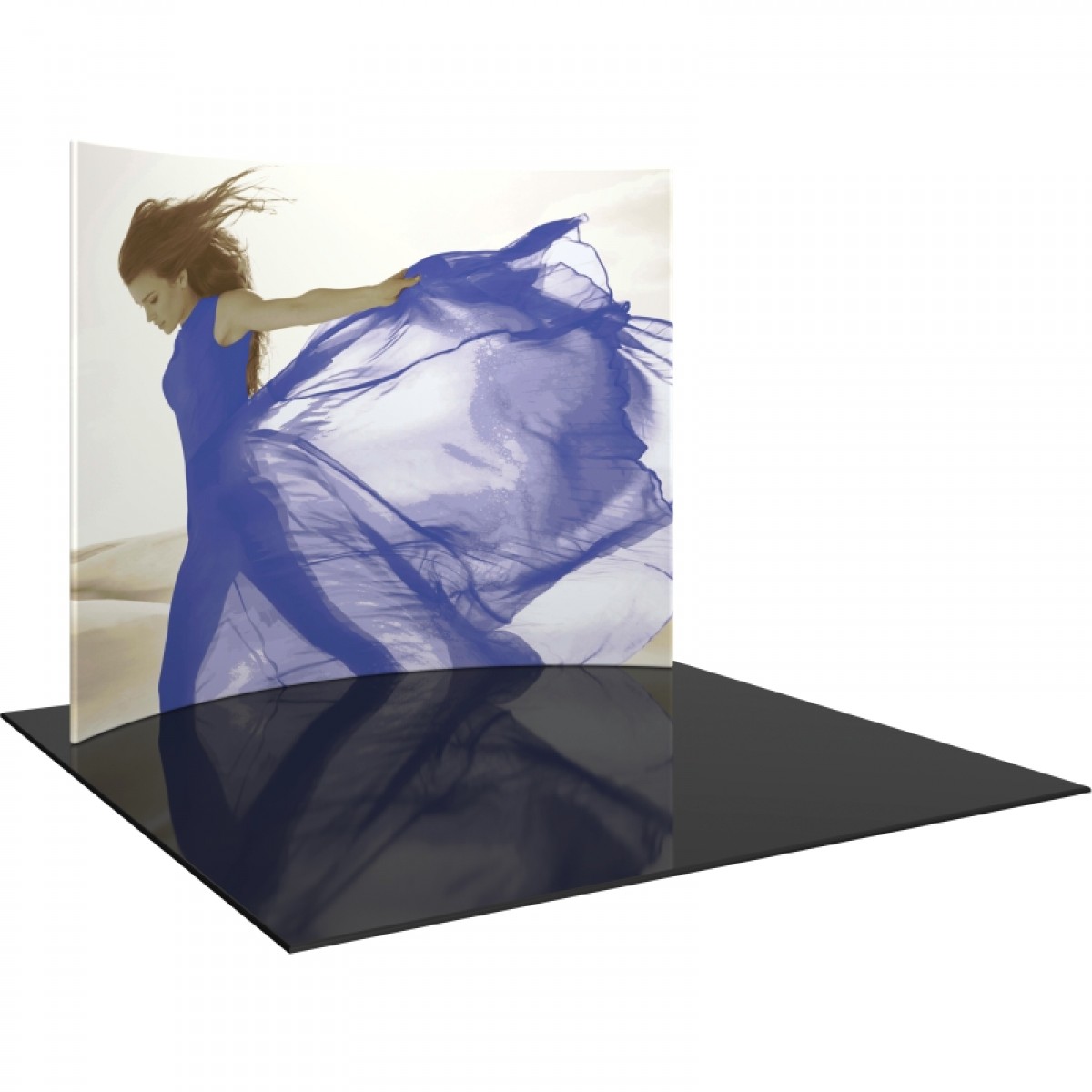 10FT Horizontally Curved Fabric Trade Show Display
