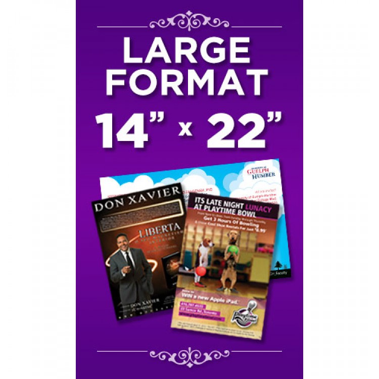 14x22 Large Format Custom Posters