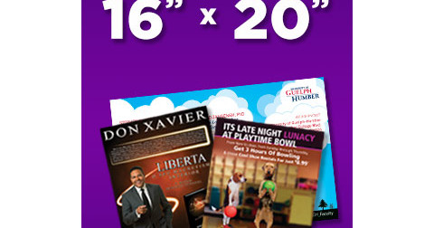 16x20 Laminated Custom Posters