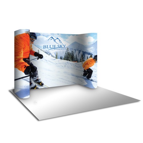 10' wide x 8' high Curved Pop Up Trade Show Display