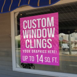 Window Cling Graphics - up to 4 square feet