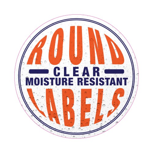 Custom Round Moisture Resistant Labels, S1-BOPP-C1