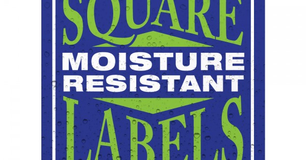 Custom Square Moisture Resistant Labels, S1-BOPP-S1