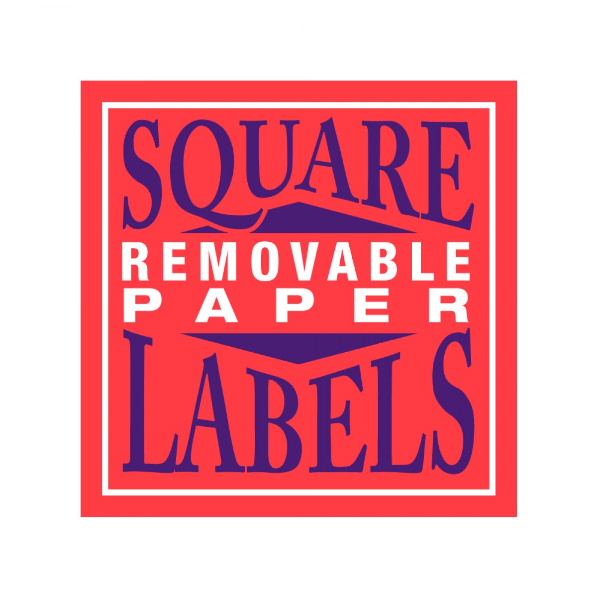 Custom Square Removable Paper Labels, S1-PAPER-S6