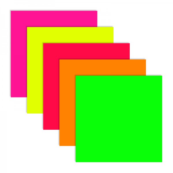 Custom Rectangle Fluorescent Paper Labels, S1-FLUOR-R7