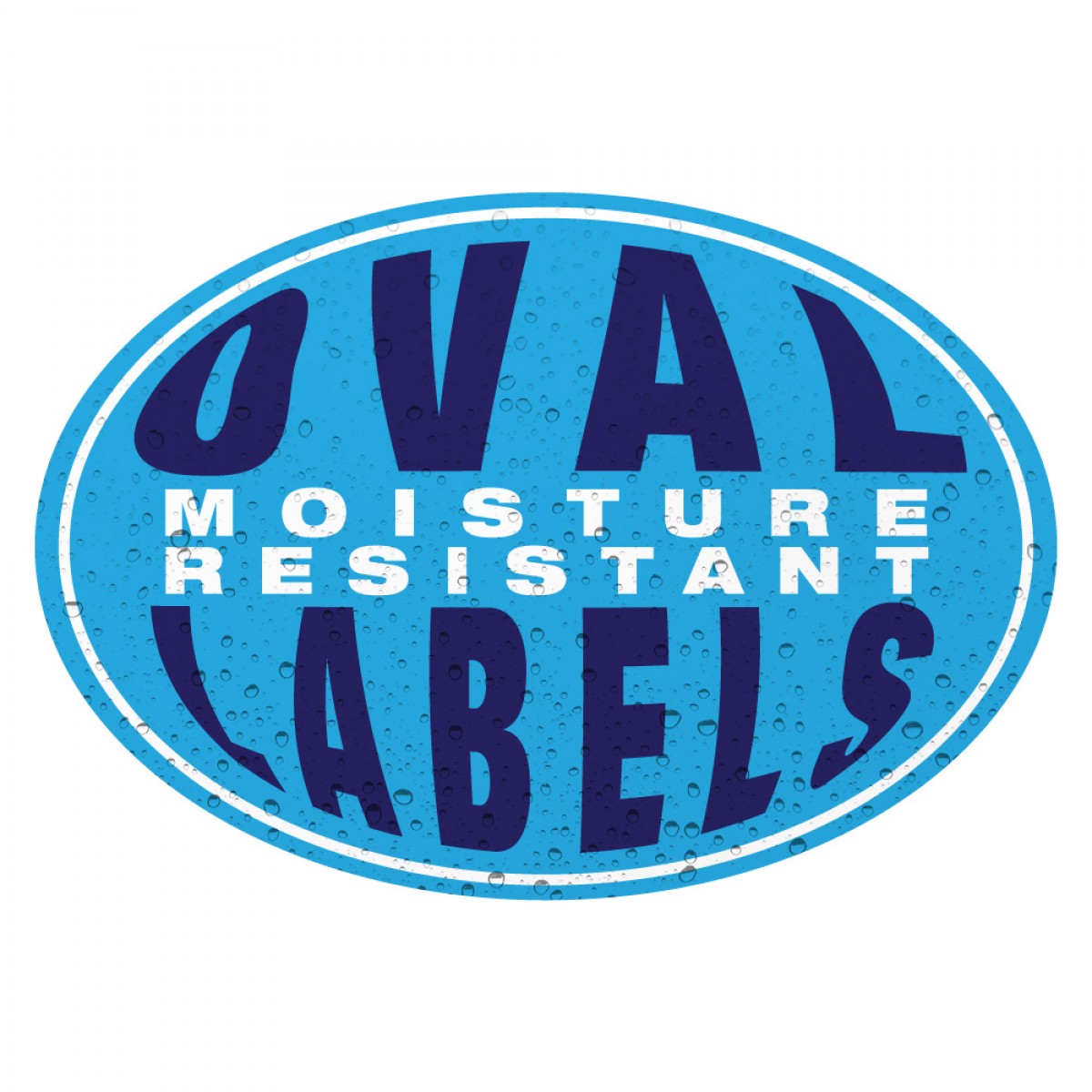 Custom Oval Moisture Resistant Labels, S1-BOPP-O1