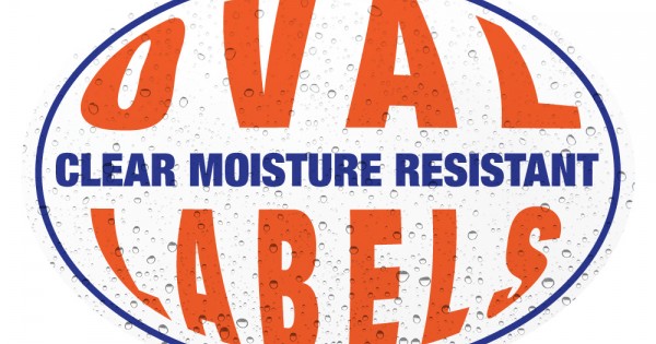 Custom Oval Clear Moisture Resistant Labels, S1-BOPP-O2