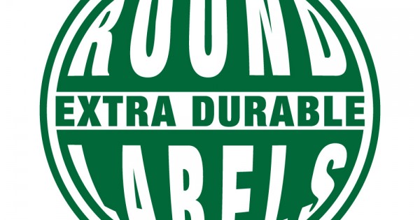 Round Extra Durable Labels, D2-SCEXTRAD-CS1