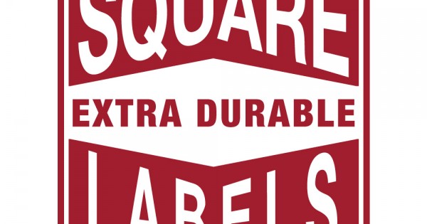 Square Extra Durable Labels, D2-SCEXTRAD-S1