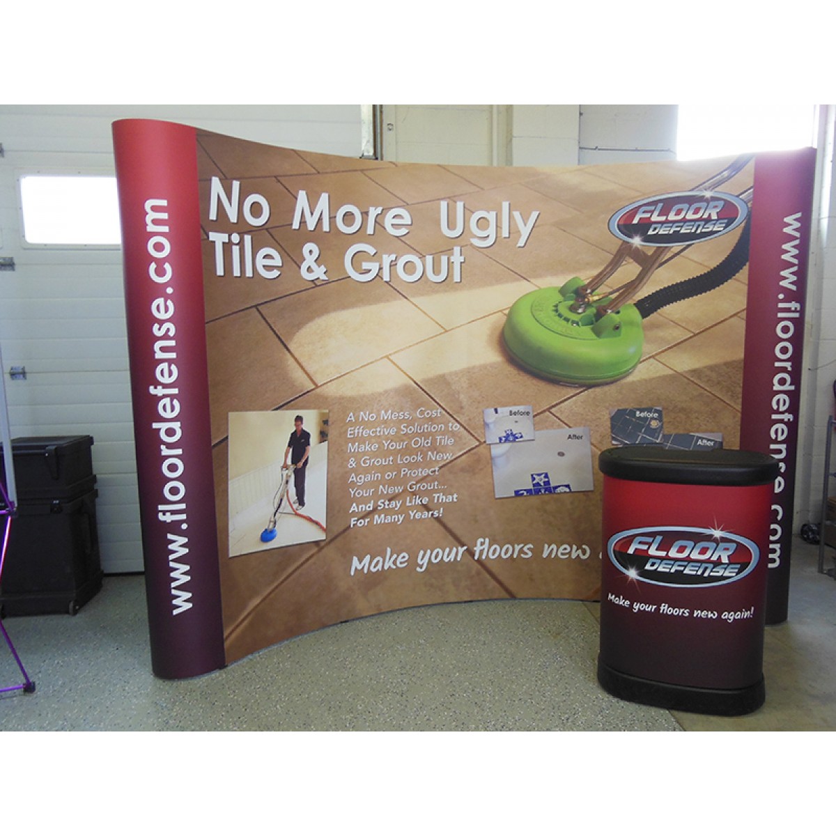 10' wide x 8' high Curved Pop Up Trade Show Display